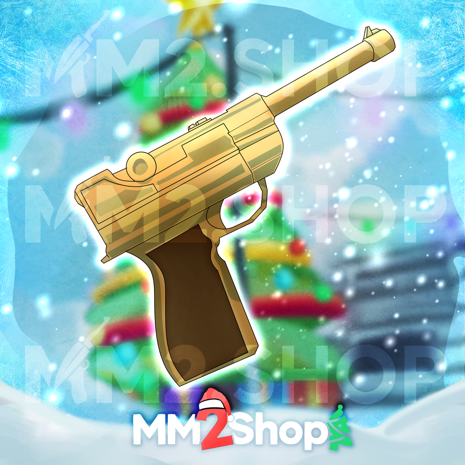 Golden Luger Gun – mm2shop