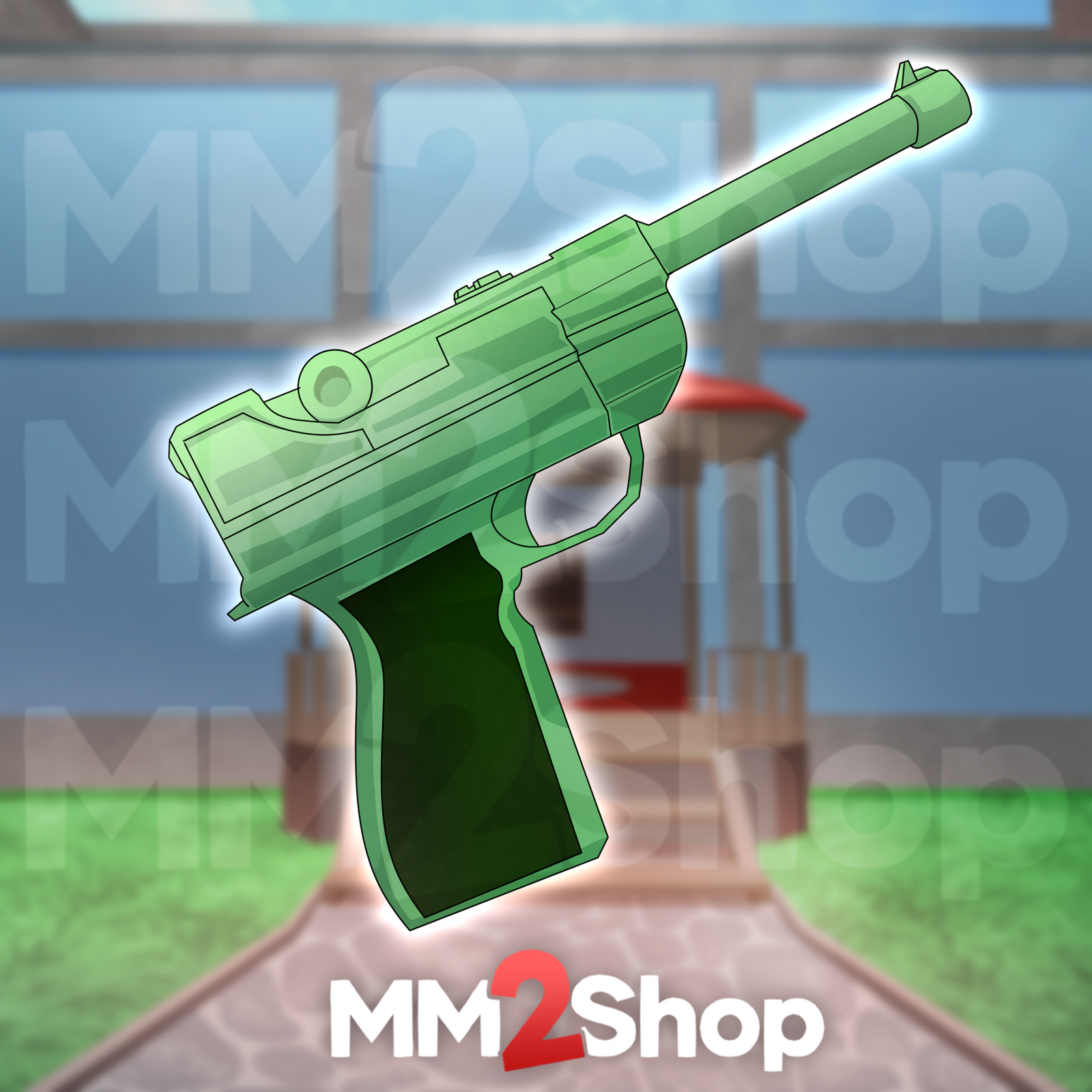 Green Luger Gun – mm2shop